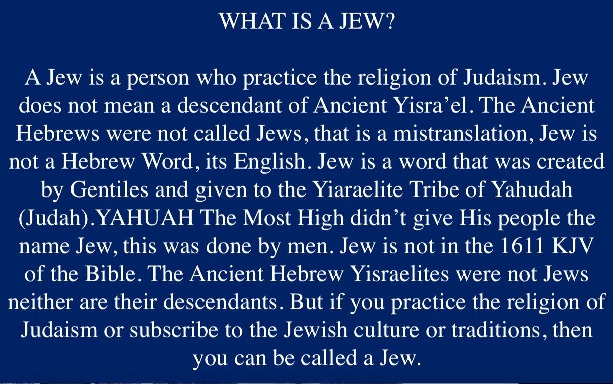 WHAT IS A JEW? | Truther's Journal